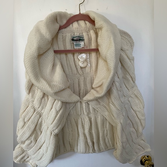 Aran Crafts | Sweaters | Aran Crafts Merino Wool One Button Shrug ...
